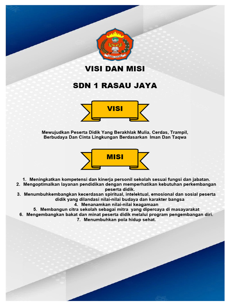 Visi Misi Sekolah | PDF | Karier & Perkembangan