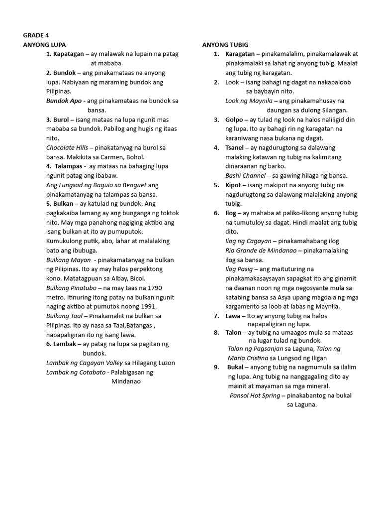 Anyong Lupa | PDF