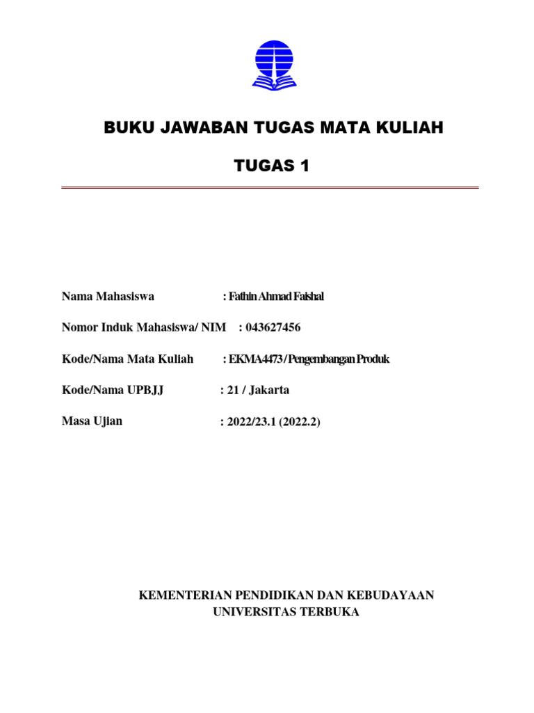 BJT - Tugas 1 EKMA4473 | PDF