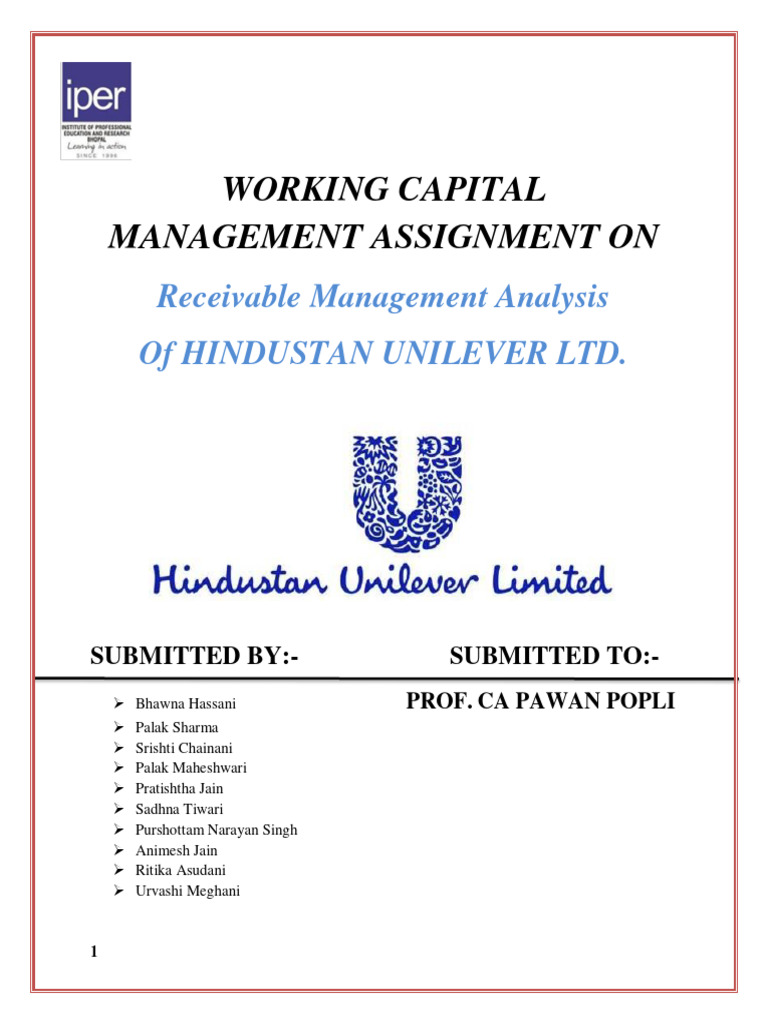 WC Assignment | PDF | Finance & Money Management | Law