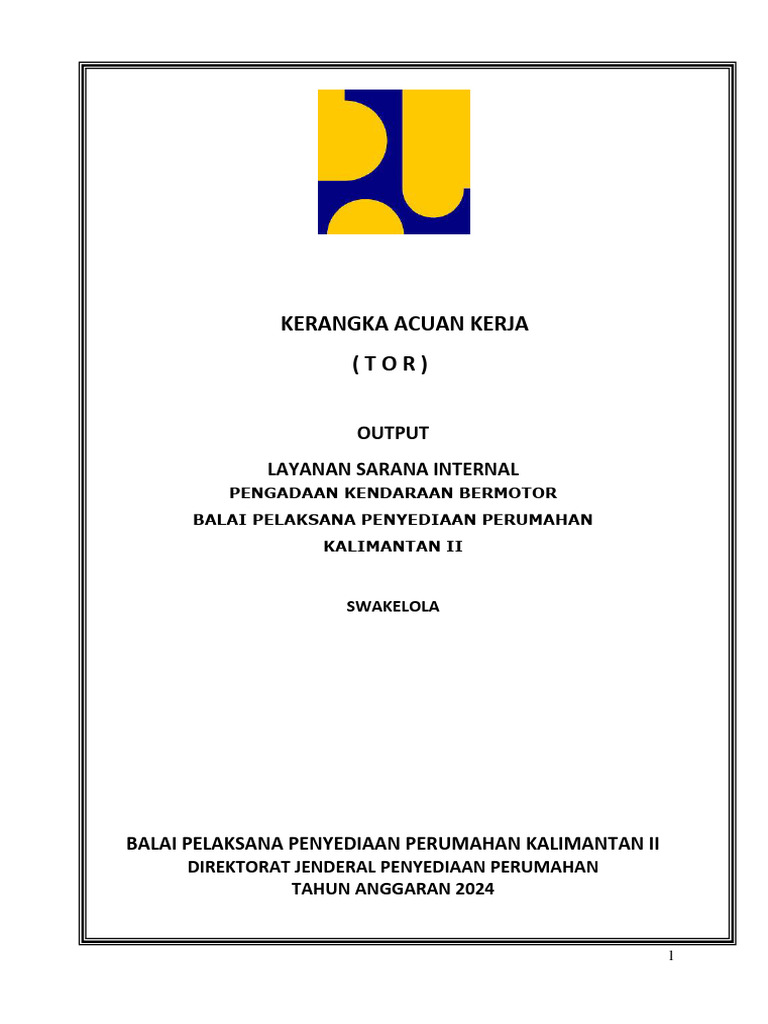 Tor - Pengadaan Kendaraan Bermotor | PDF