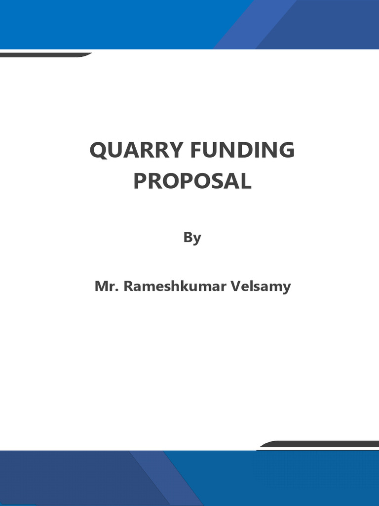 Quarry Business Proposal For Black | PDF