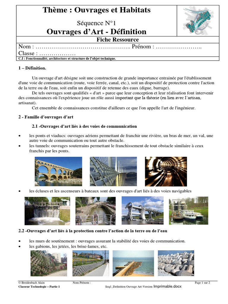 Seq1 - Definition Ouvrage Art-Version Imprimable | PDF
