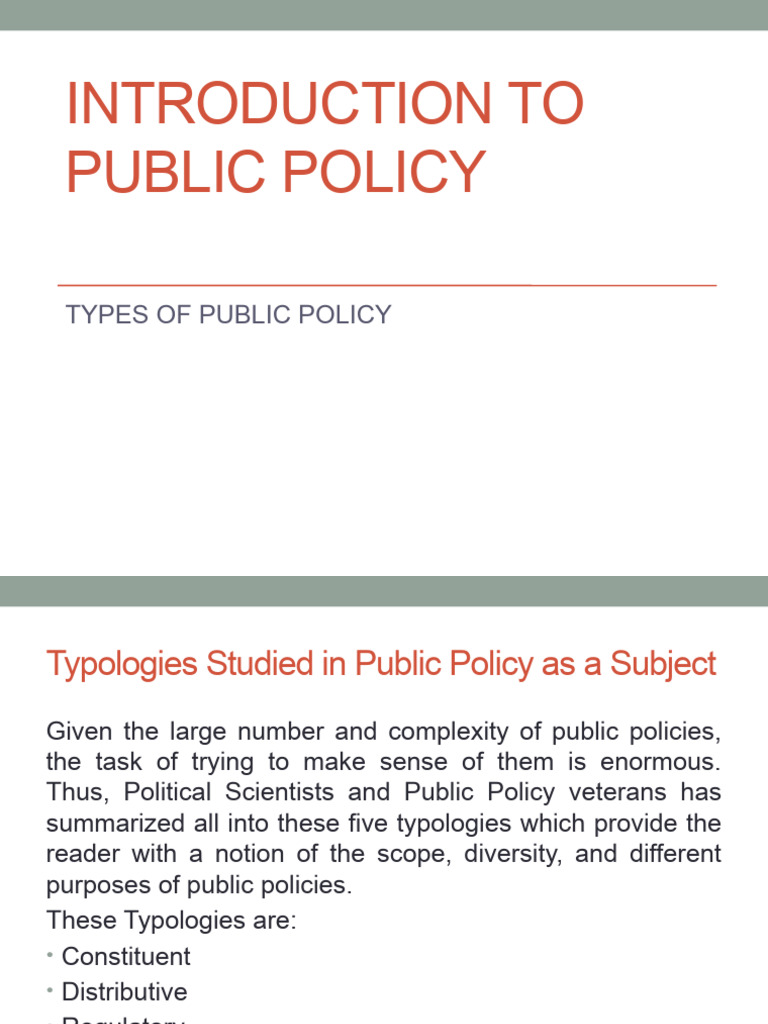 Types of Public Policy-1 | PDF