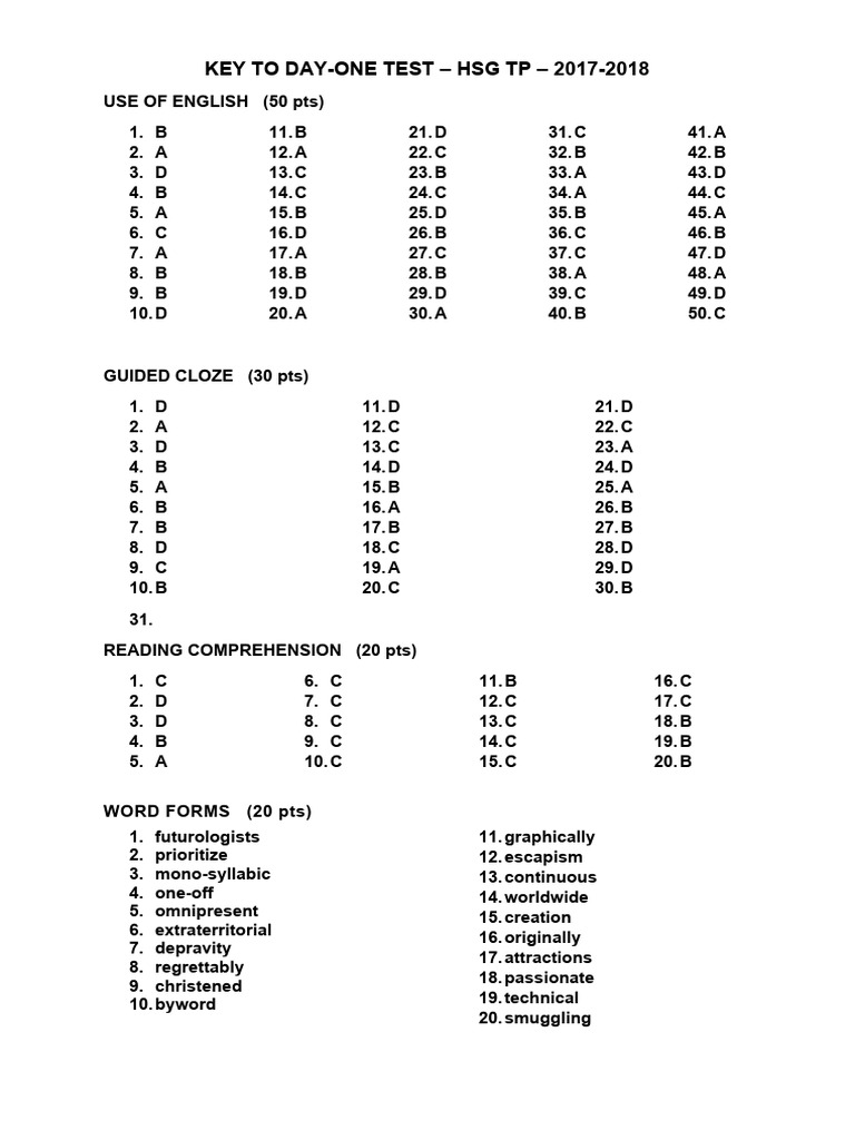 Key To Day One | PDF