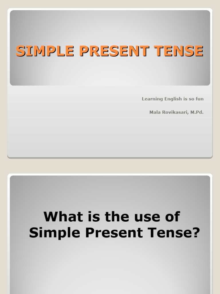 Simple Present Tense | PDF