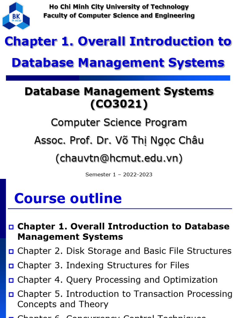 DBMS - Chapter 1 - Introduction To DBMSs | PDF
