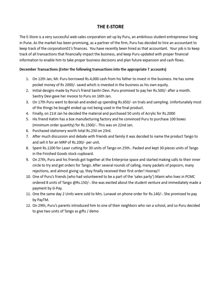 Accounting Simulation | PDF | Cash | Salary