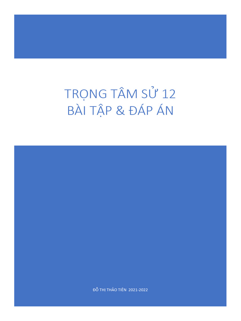 Trọng Tâm Sử 12 | PDF
