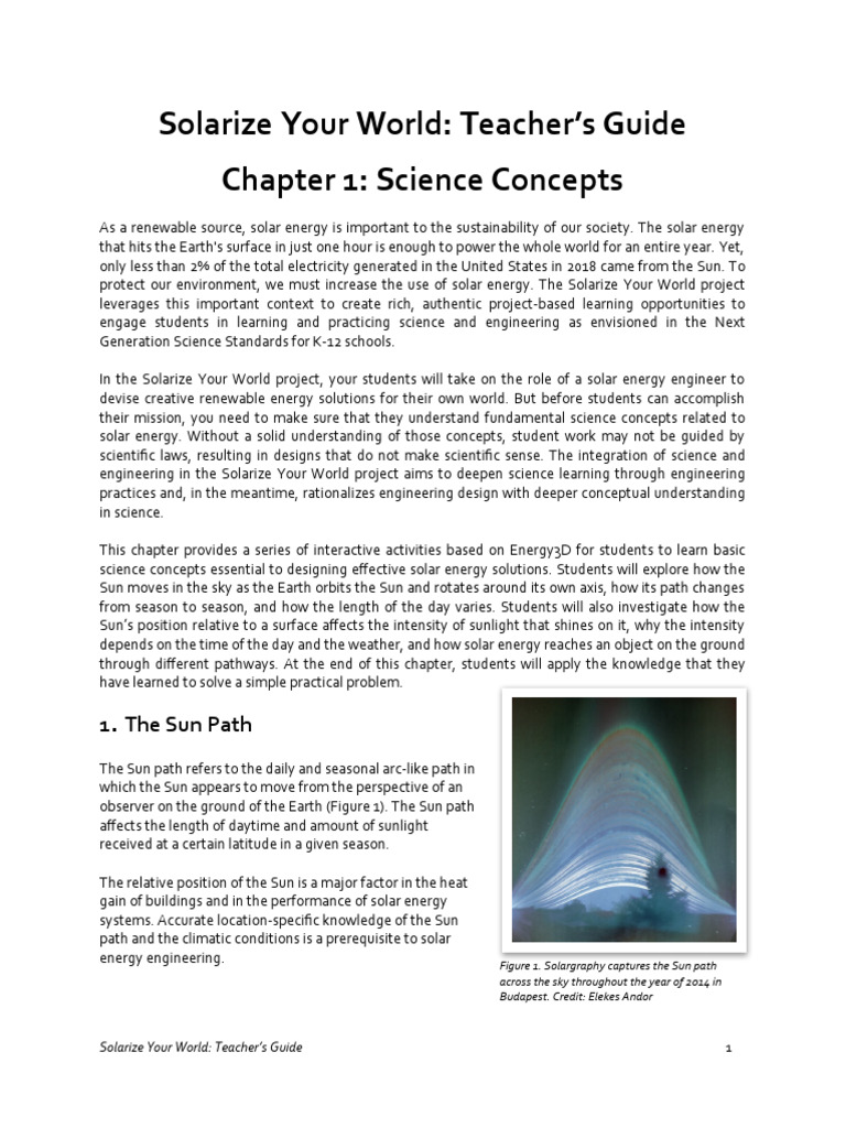 Solar Science Teacher Guide | PDF | Atmosphere Of Earth | Equator