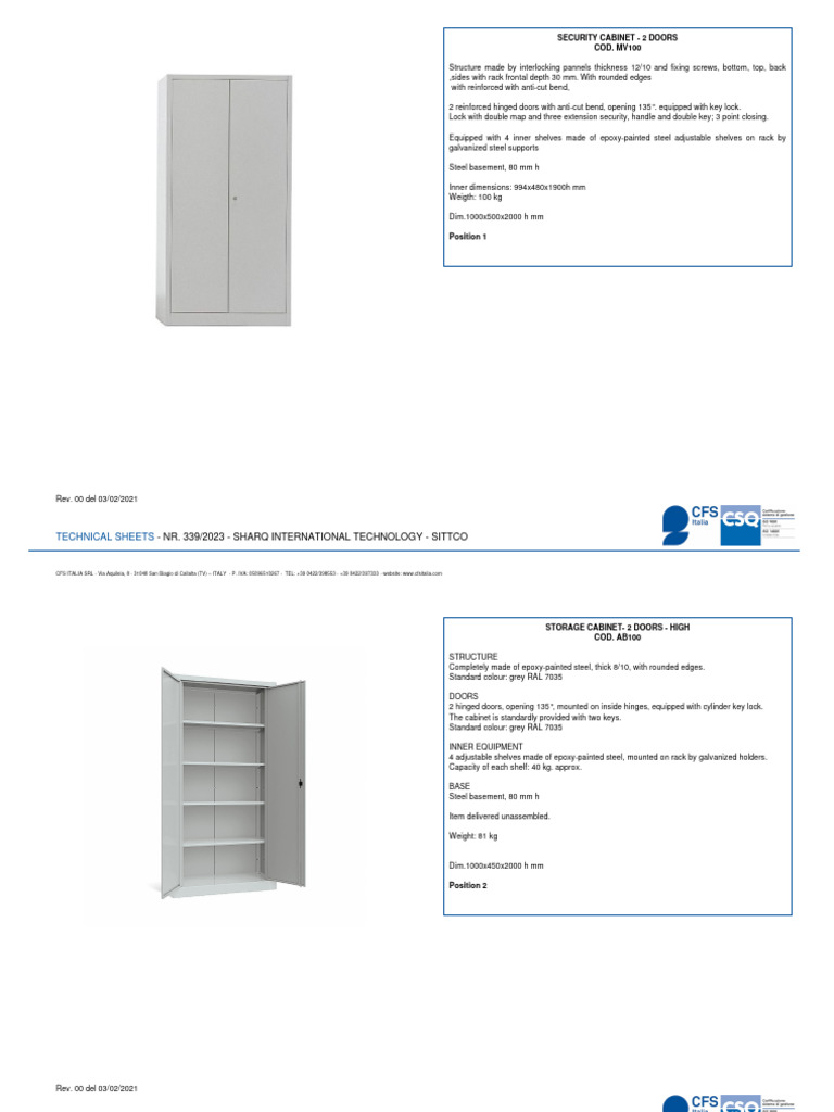 Technical Sheets 339 2023 | PDF