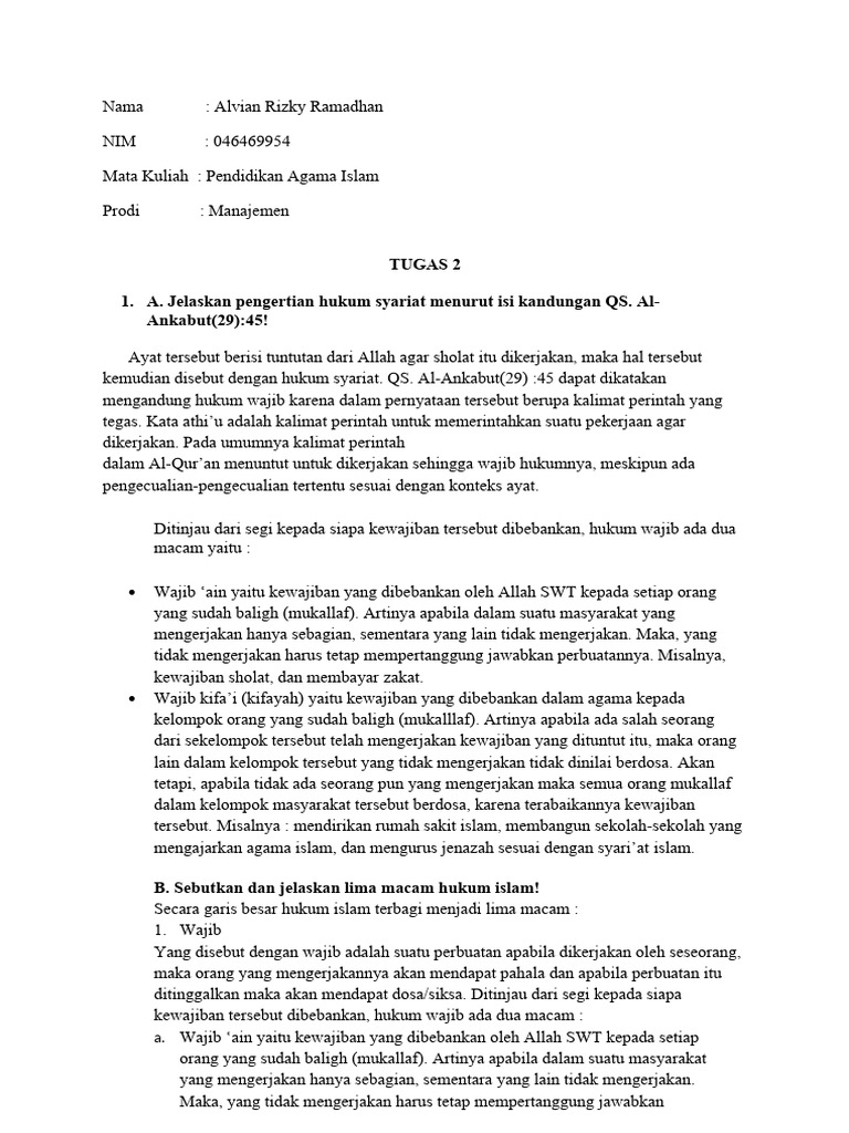 Tugas 2 Mkdu4221 - 048469954 - Alvian Rizky Ramadhan | PDF