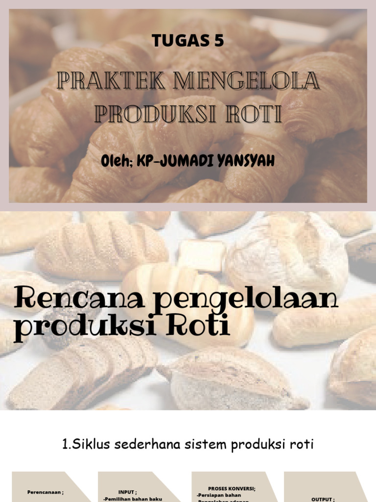 Tugas Pengelolaan Produksi Roti | PDF | Memasak, Makanan, & Anggur