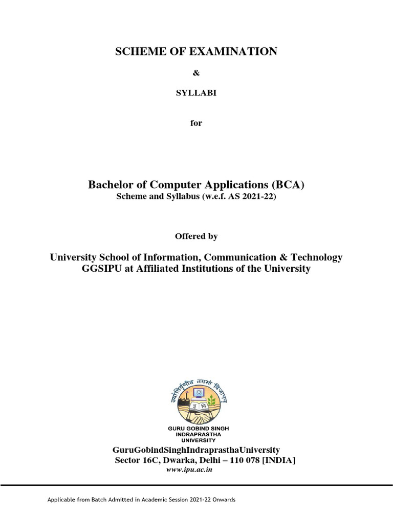 BCA New Syllabus | PDF | Computer Programming | Computing BCA New Syllabus | PDF | Computer Programming | Computing
