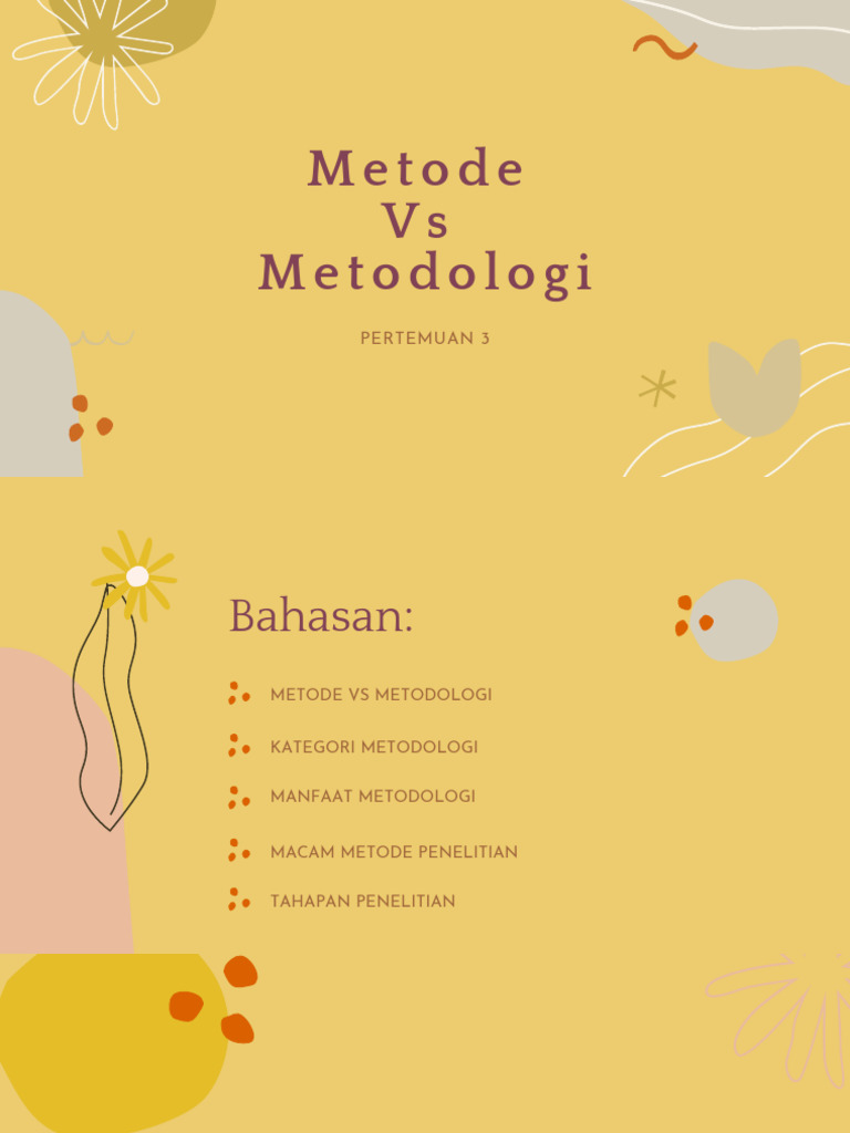 Pertemuan 3 - Metode Vs Metodologi | PDF