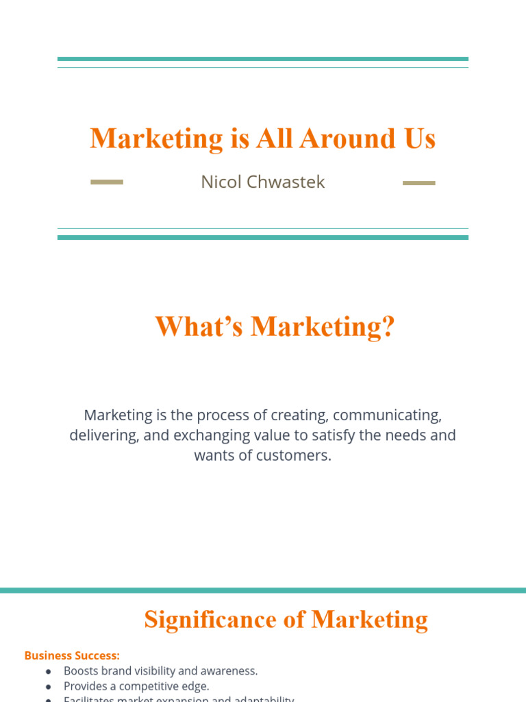 Marketing Is All Around Us | PDF