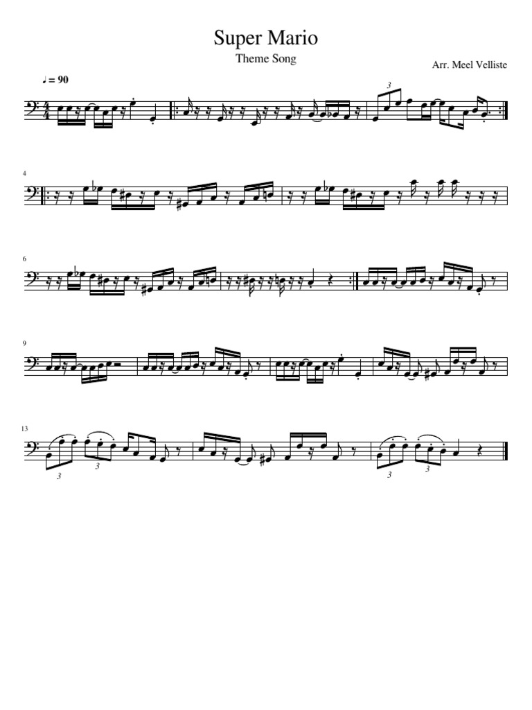 Super Mario Theme Song | PDF
