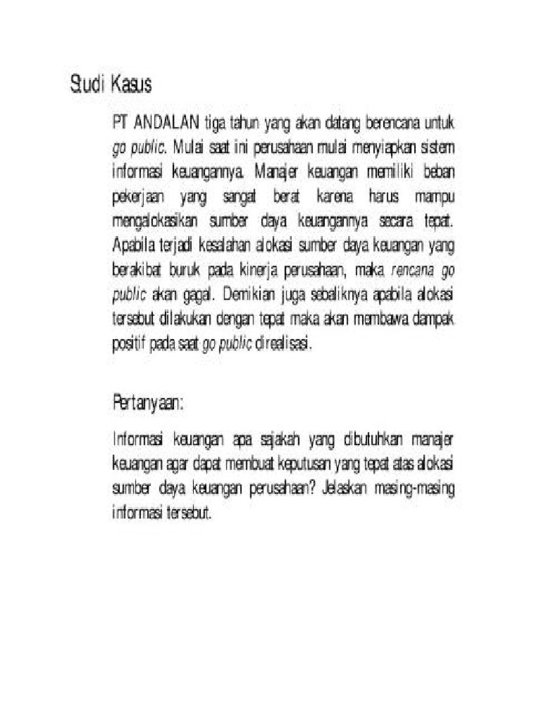 Latihan Soal (Studi Kasus) 1 | PDF