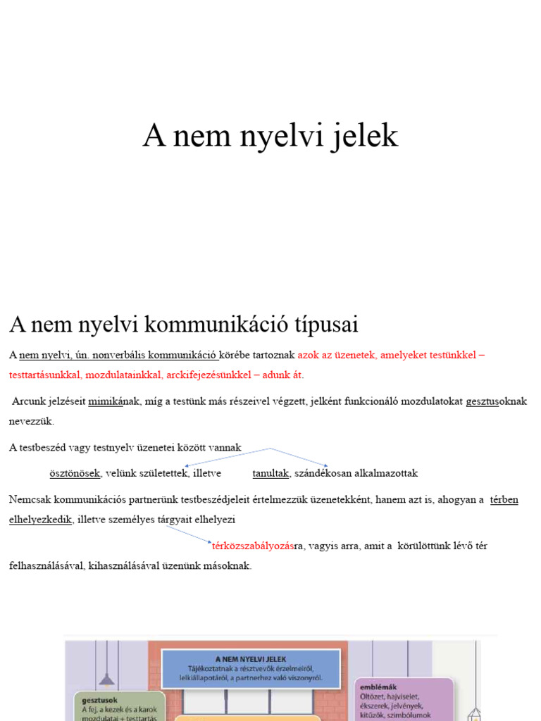 A Nem Nyelvi Jelek | PDF