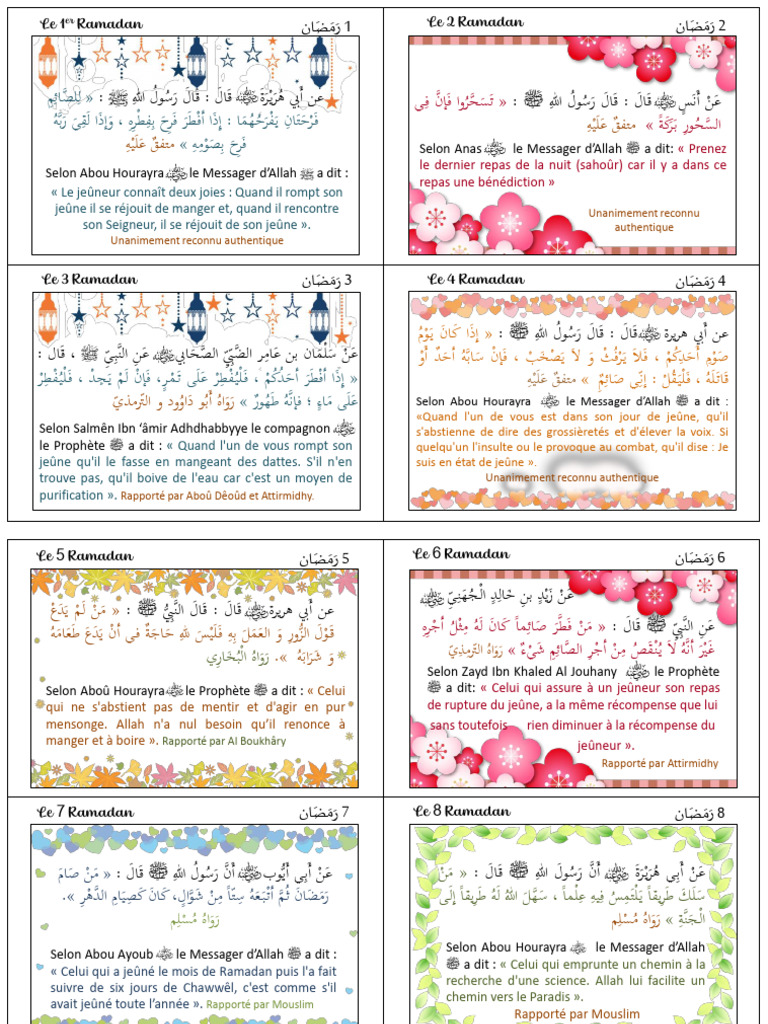 30 Hadiths Cartes | PDF