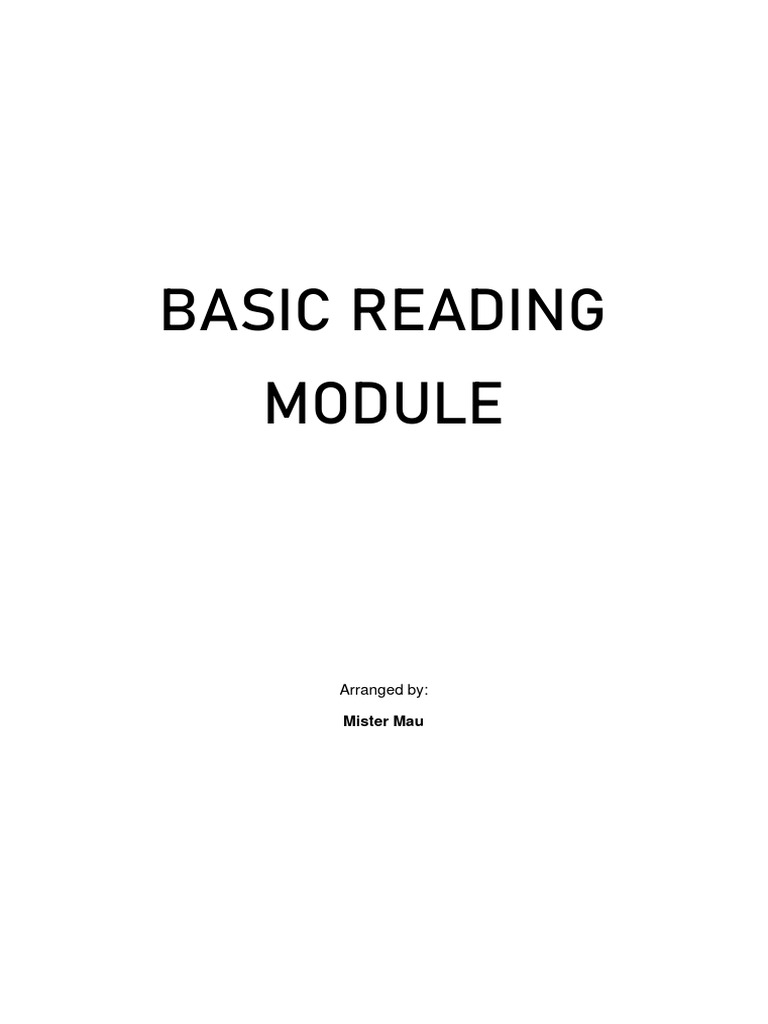Basic Reading Module | PDF