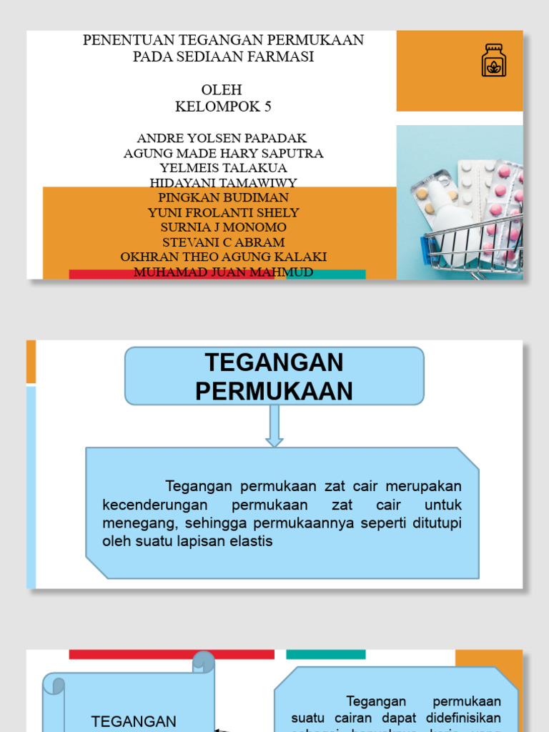 Penentuan Tegangan Permukaan Pada Sediaan Farmasi | PDF