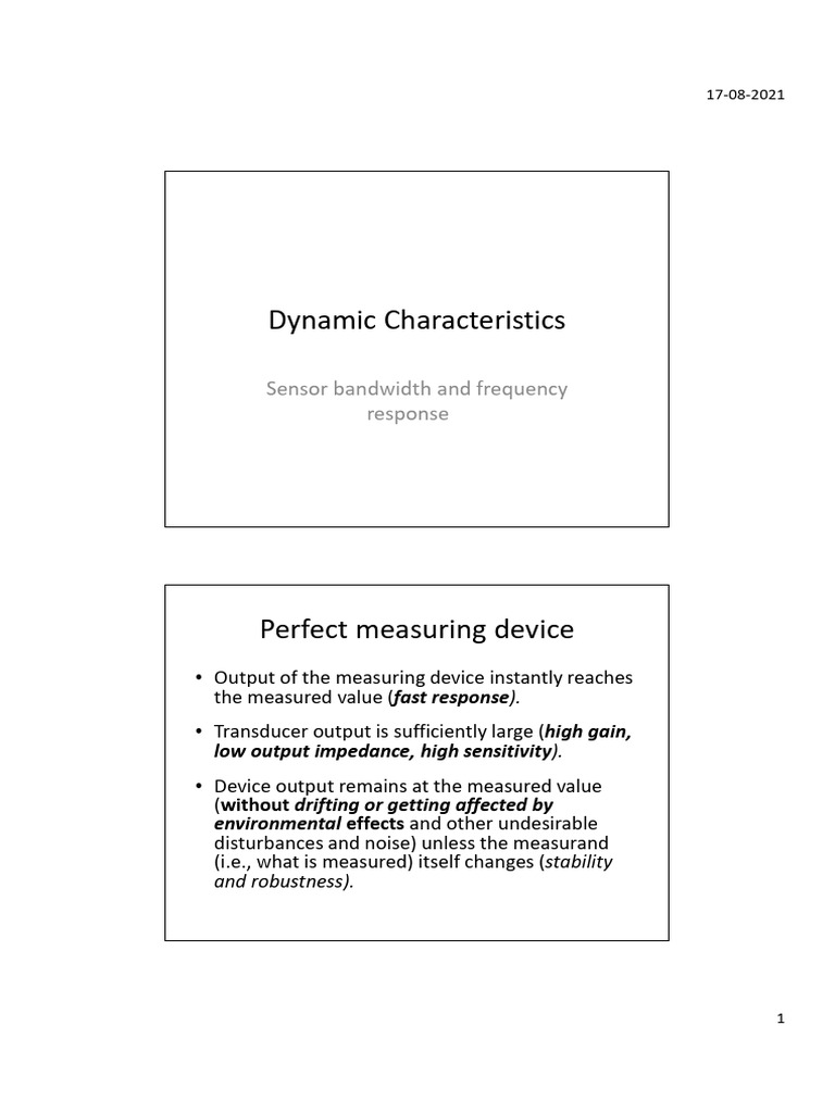 3 Dynamic Characteristics | PDF