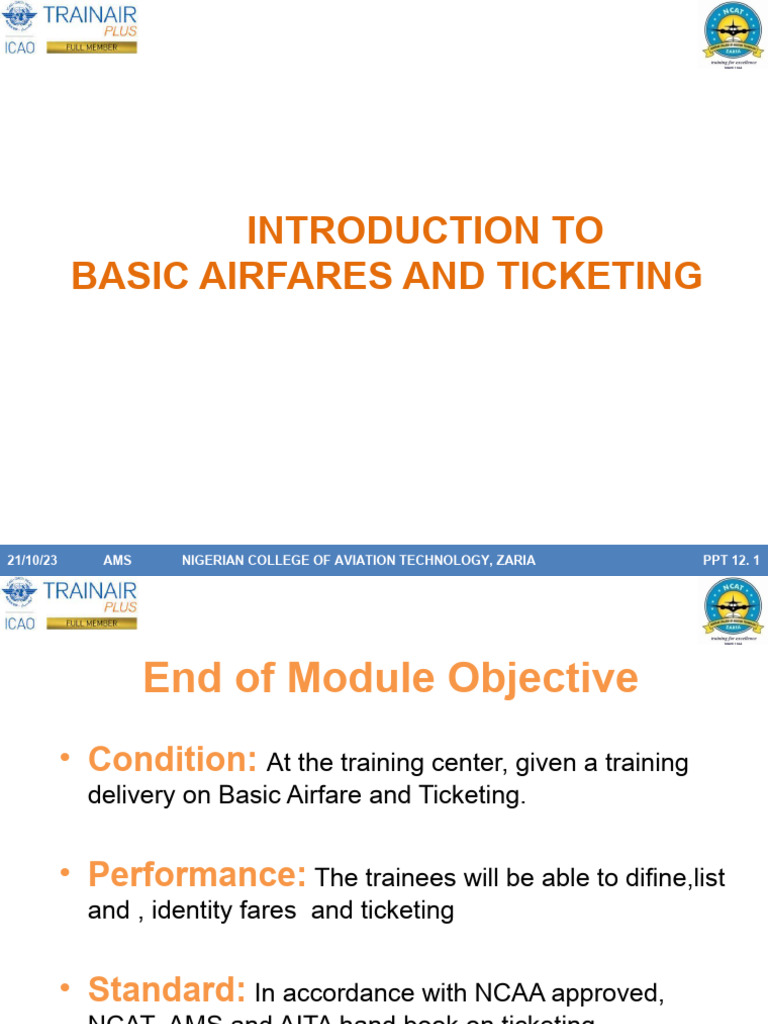 Ticketing and Fares Modified | PDF