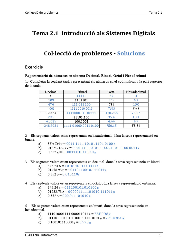 Colec Prob Tema 2.1 Sol | PDF
