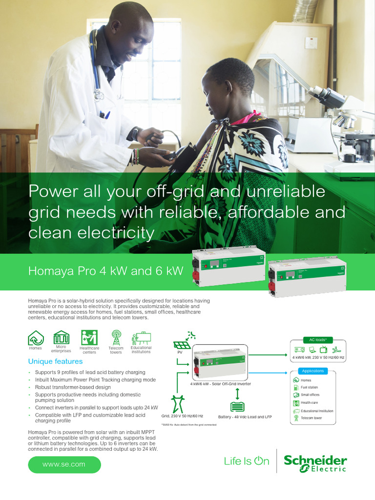 Homaya Pro 4 KW and 6 KW Flyer | PDF | Battery Charger | Power Inverter