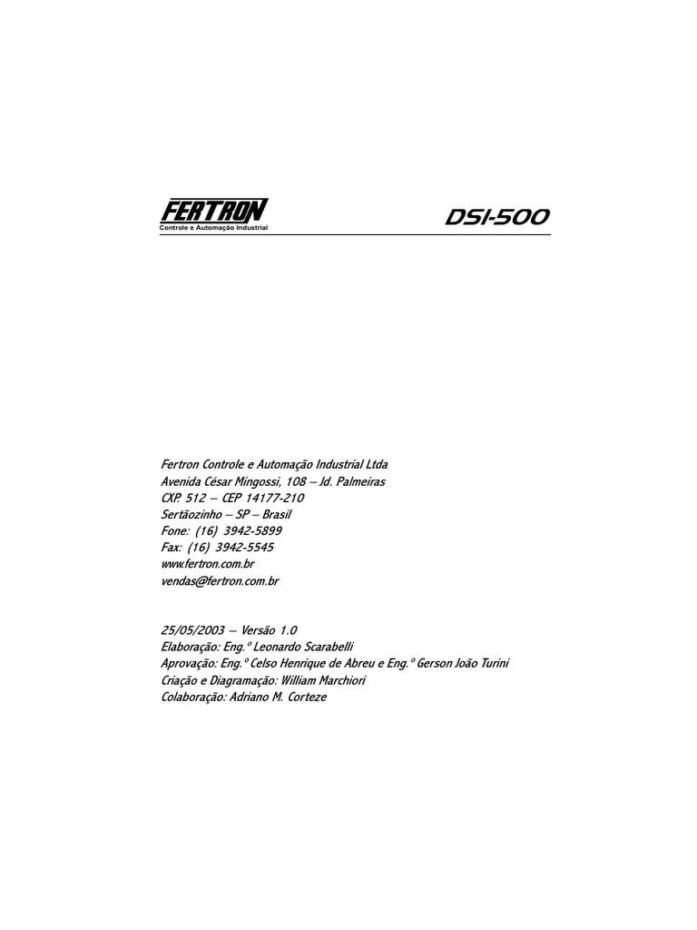 Indice Manual Dsi 500 | PDF