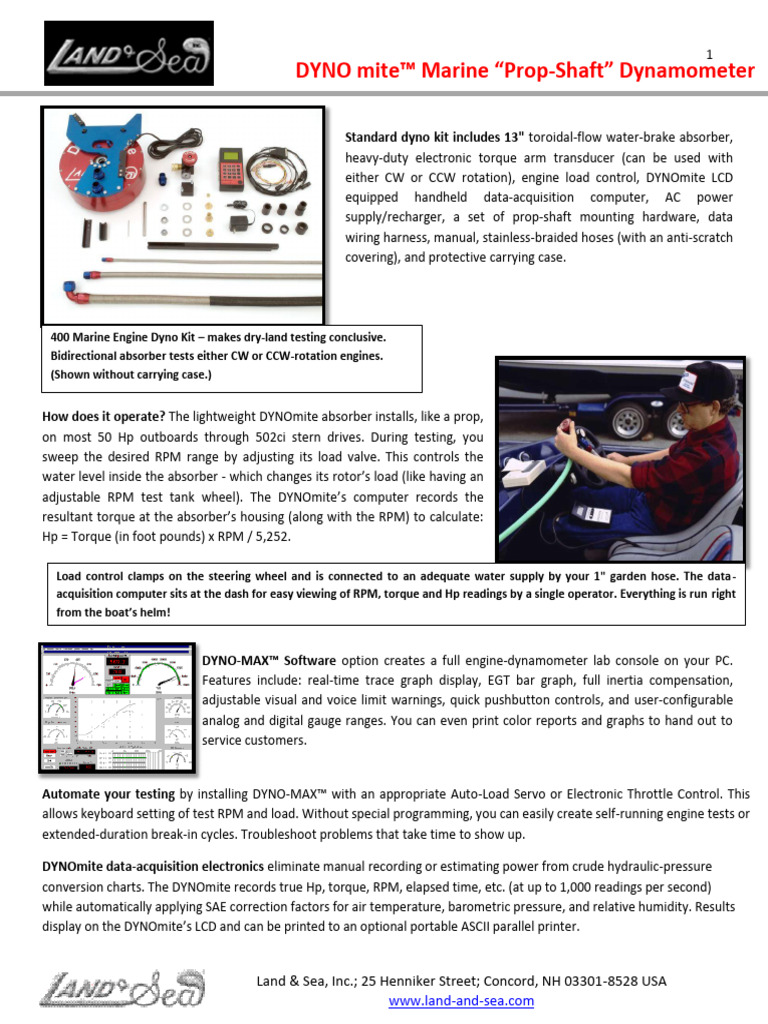 5.DYNO Mite - Marine Prop-Shaft Dynamometer | PDF