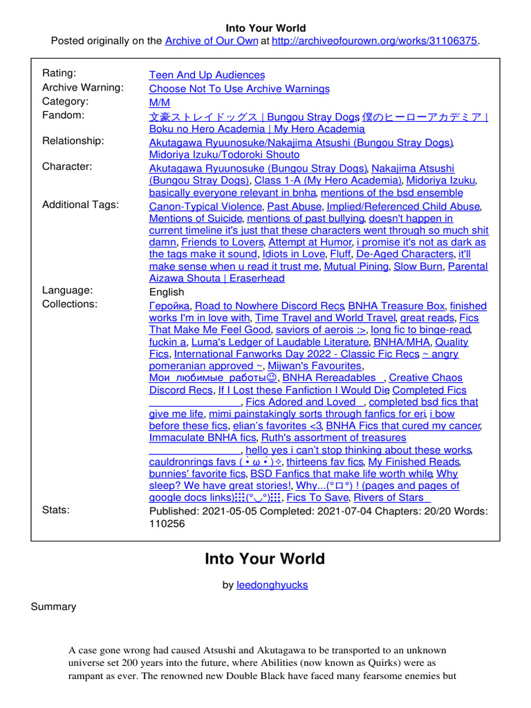 Into Your World | PDF