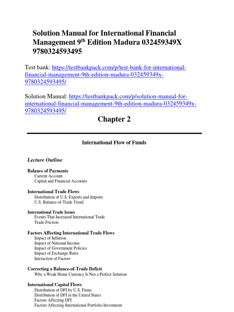 International Financial Management 9th Edition Madura 032459349X ...