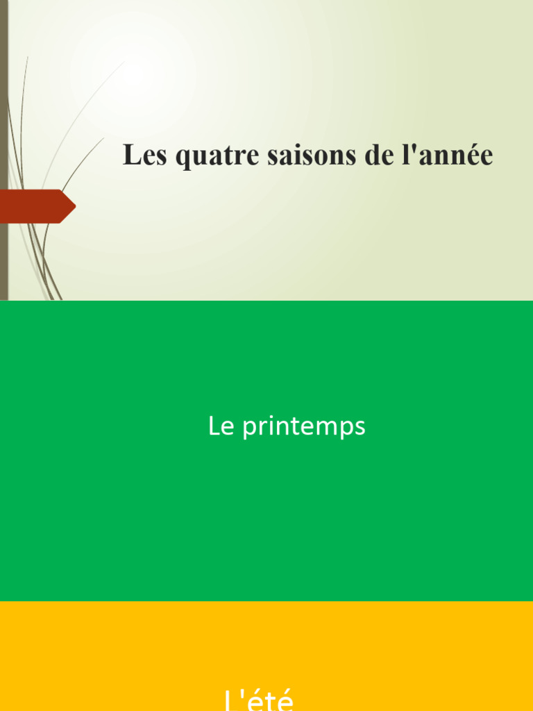 Les Quatre Saisons de L'année | PDF
