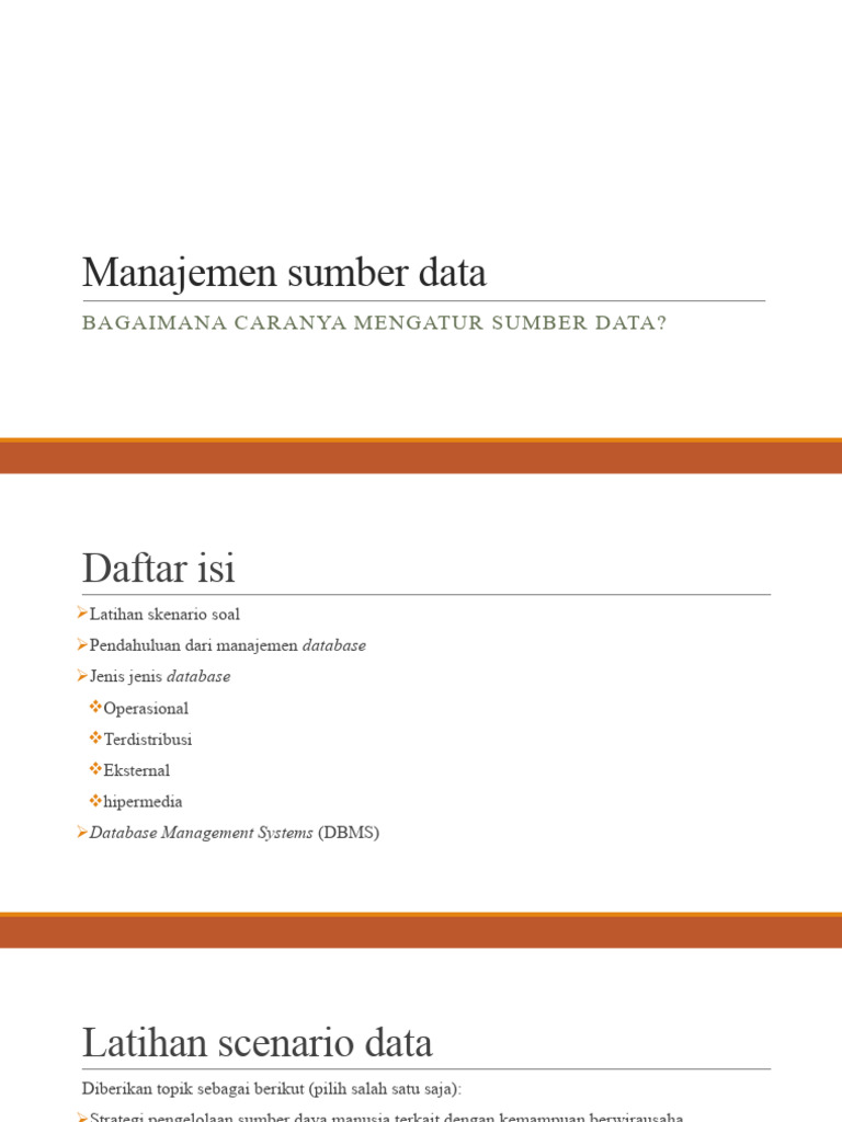 Panduan Manajemen Sumber Data Efektif | PDF