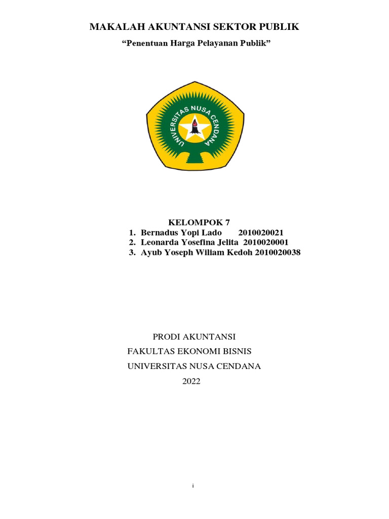 Makalah Kelompok 7 - Akuntansi Sektor Publik | PDF | Bisnis | Ilmu Sosial
