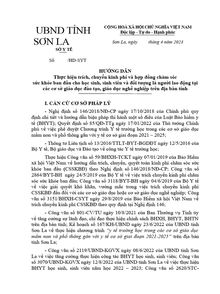 14.4 Huong Dan Thuc Hien Trich Chuyen Va Hop Dong CSSKBD - Ban Cuoi | PDF