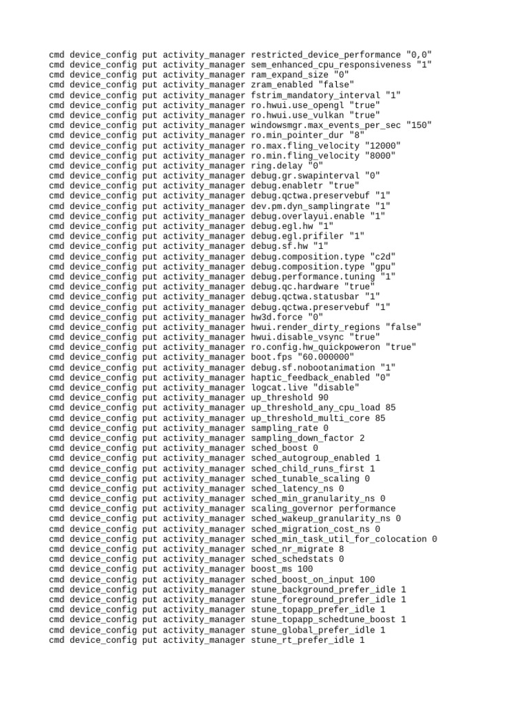 Code Device Config Performance | PDF