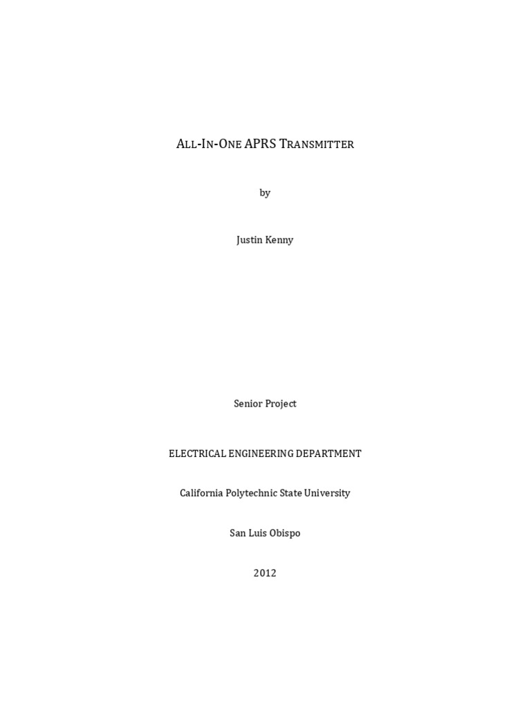 All in One APRS Transmitter | PDF