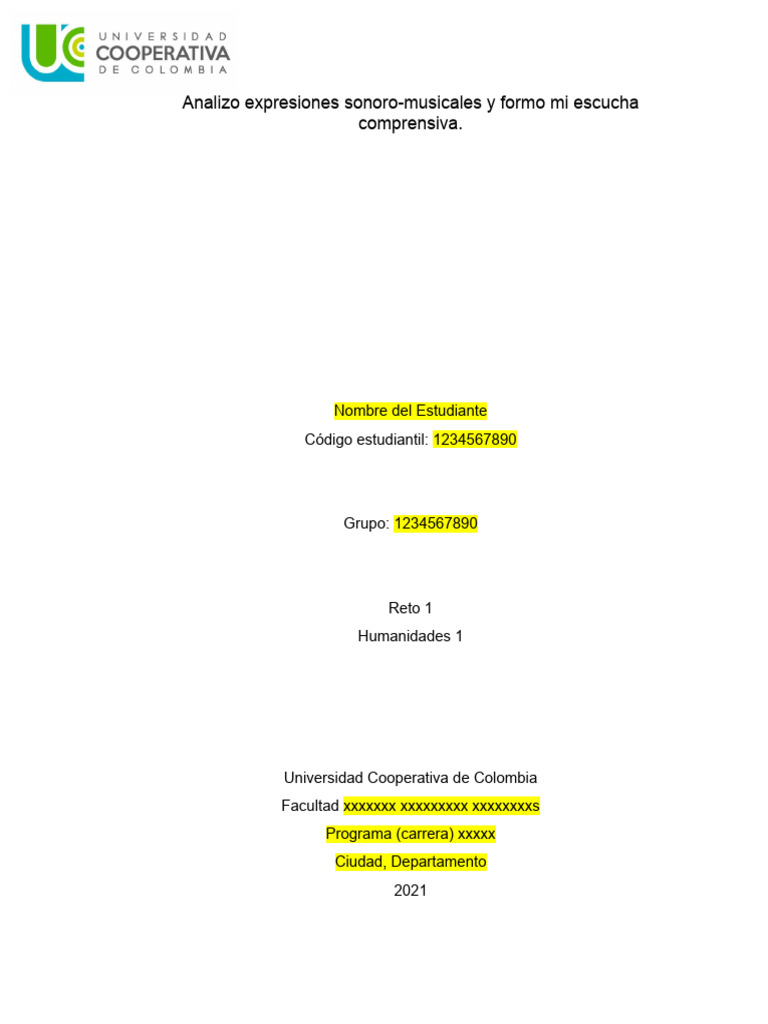 Plantilla, UCC Reto 1 | PDF