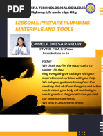 Plumbing Tools and Equipment Lesson Plan | PDF | Plumbing | Pipe (Fluid ...