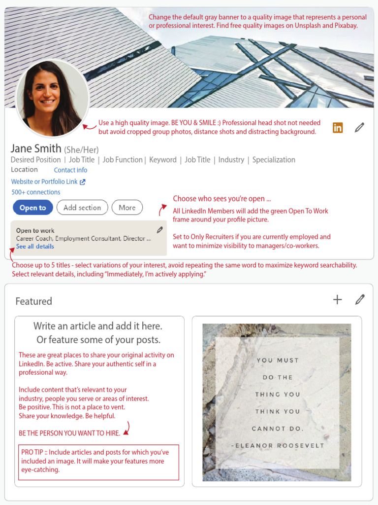 LinkedIn Visual Guide by Elissa Shuck | PDF LinkedIn Visual Guide by Elissa Shuck | PDF