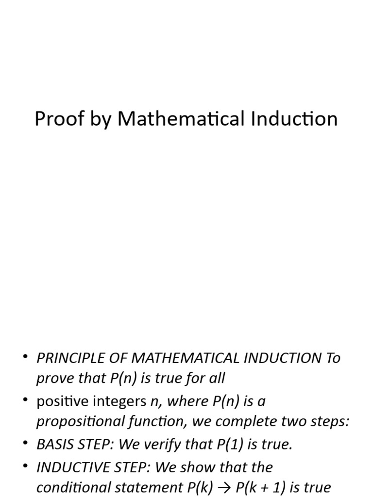 RYS DSGT Lect7.5 Proof Induction | PDF | Mathematical Proof | Mathematical Objects