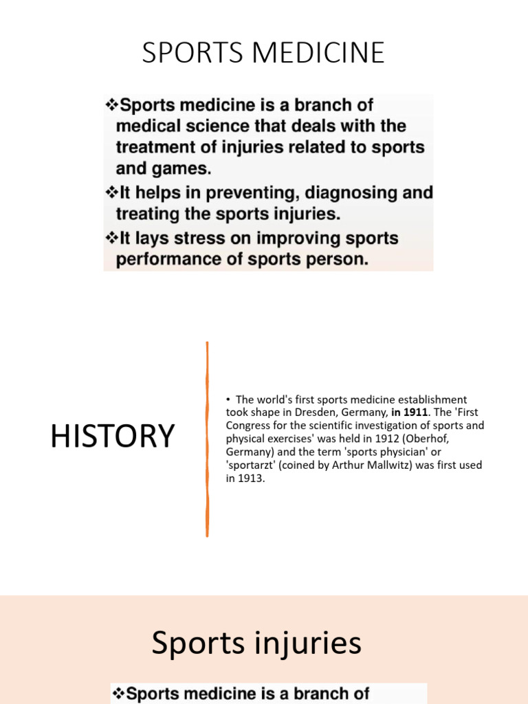 Sports Medicine Lecture 1 | PDF | Injury | Knee