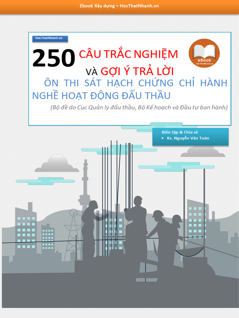(Ebook) HTN - 250 Cau Trac Nghiem Va Goi y Tra Loi Thi Sat Hach Dau Thau | PDF