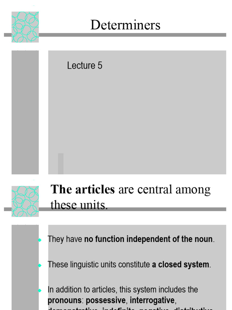 5 Determiners-Articles | PDF