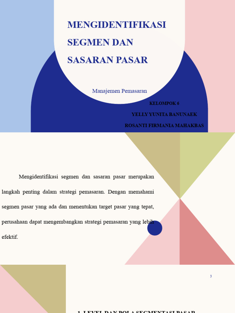 Mengidentifikasi Segmen Dan Sasaran Pasar | PDF