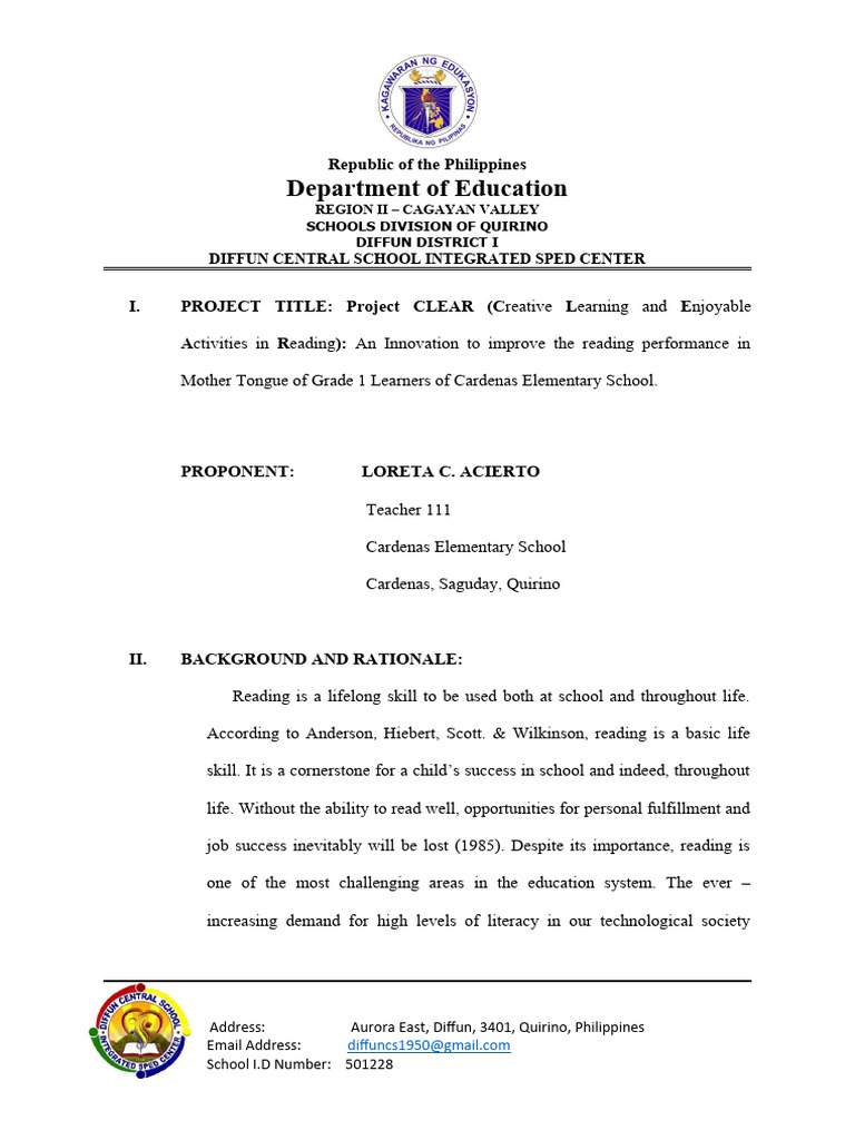 Project Clear Aning | PDF