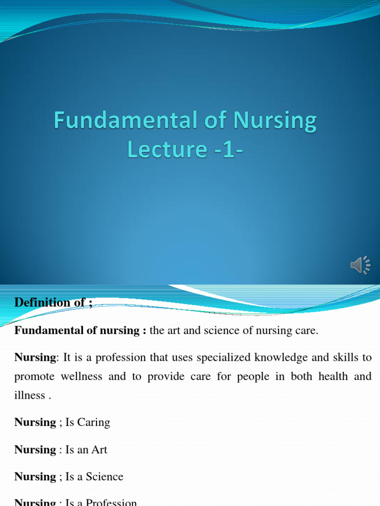 1 - Introduction of Nursing and Position | PDF